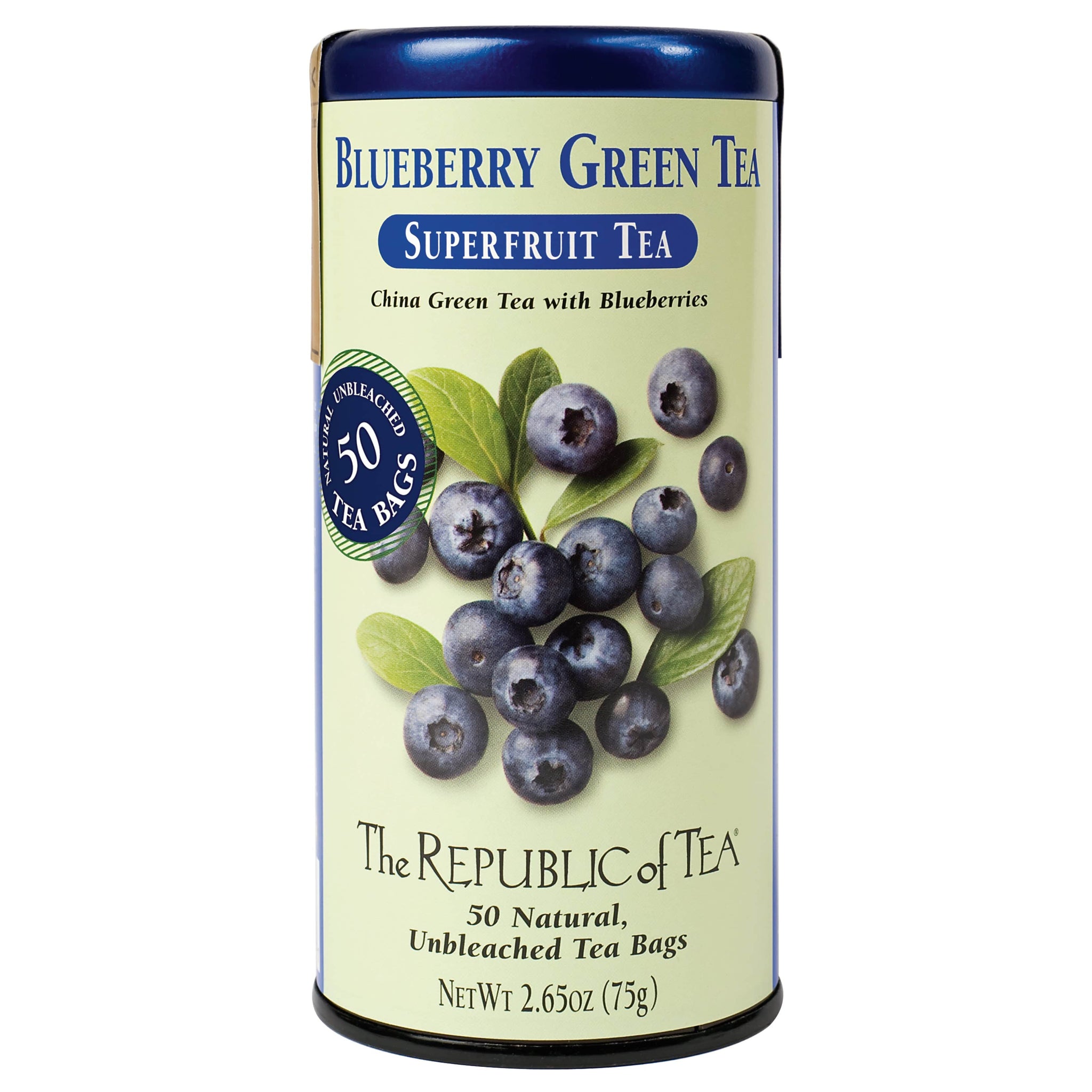 Blueberry Green Tea, Republic of Tea, 50 Tea Bags | Coffee Beanery
